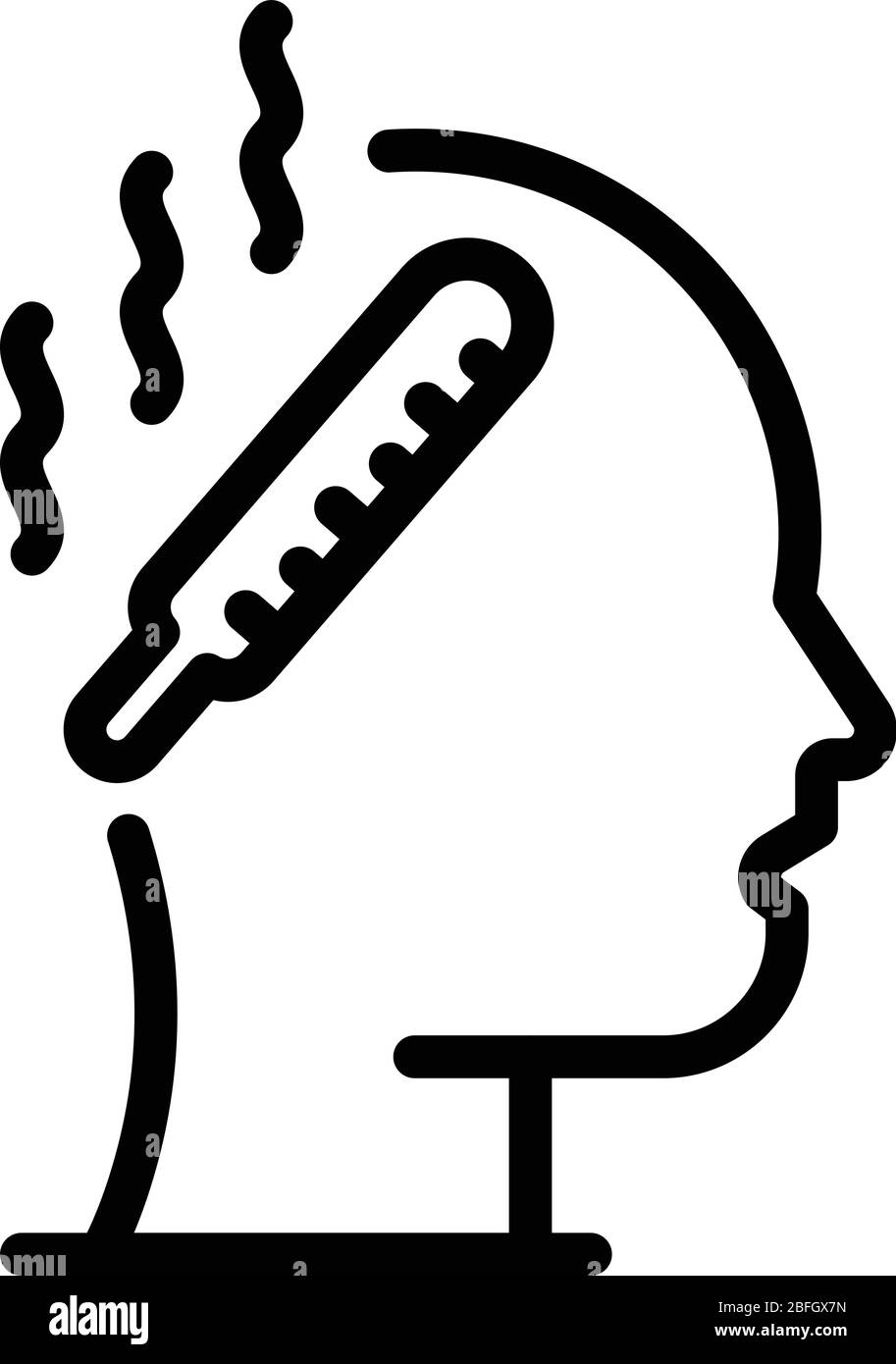 Sick person thermometer Black and White Stock Photos & Images - Alamy