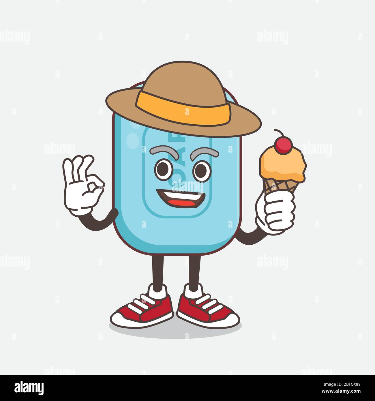 Illustration of Blue Soap Mascot Character Vector Stock Vector Image ...