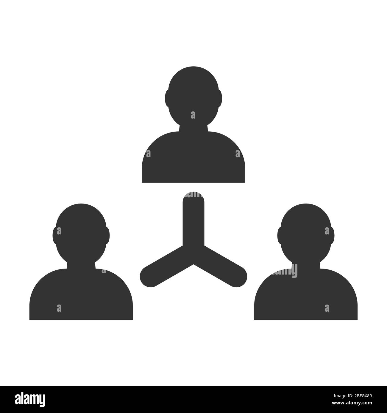 Vector icon for management and guidance. Teamwork and partnership ...