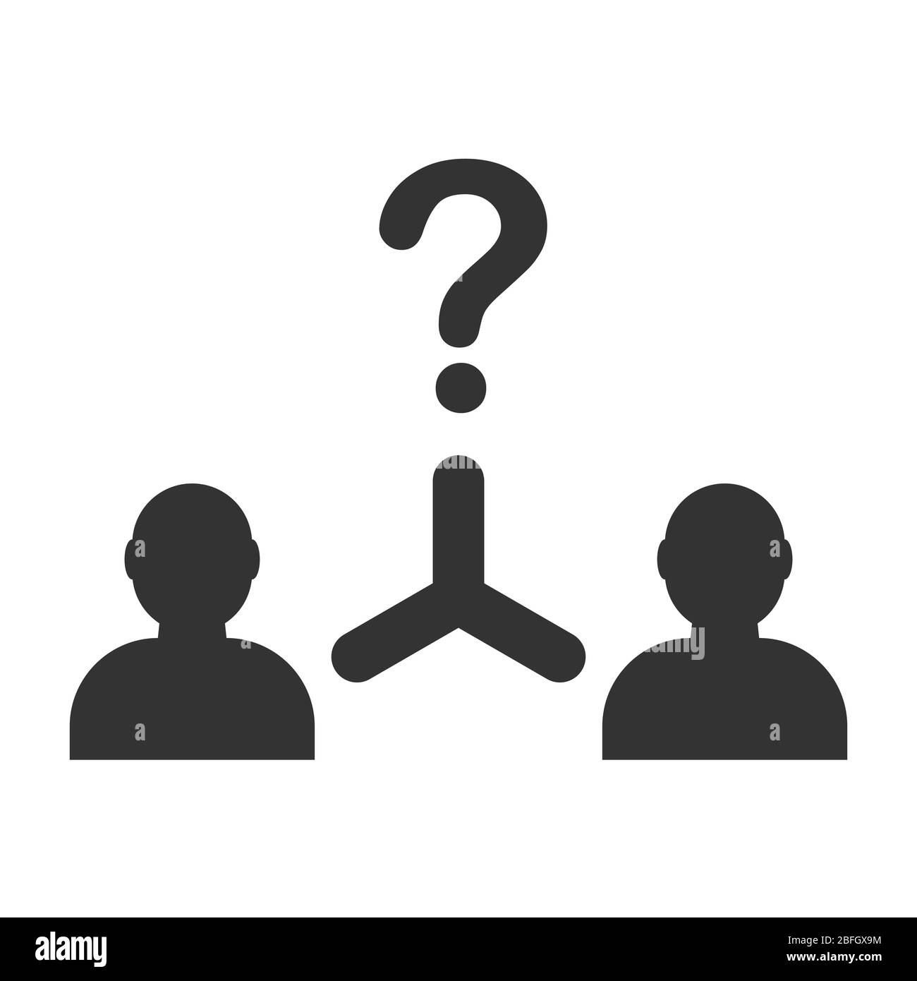 Vector icon for a partnership or job. Teamwork and partnership ...