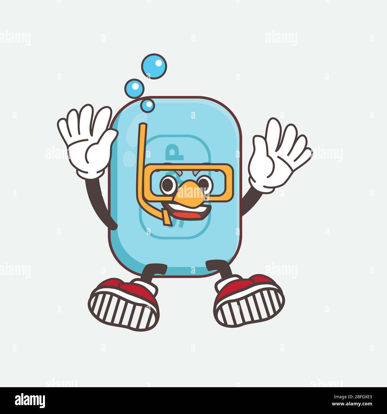 Illustration of Blue Soap Mascot Character Vector Stock Vector Image ...