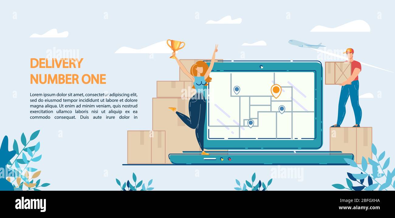 Best Delivery Service Number One Advertisement Stock Vector Image & Art ...