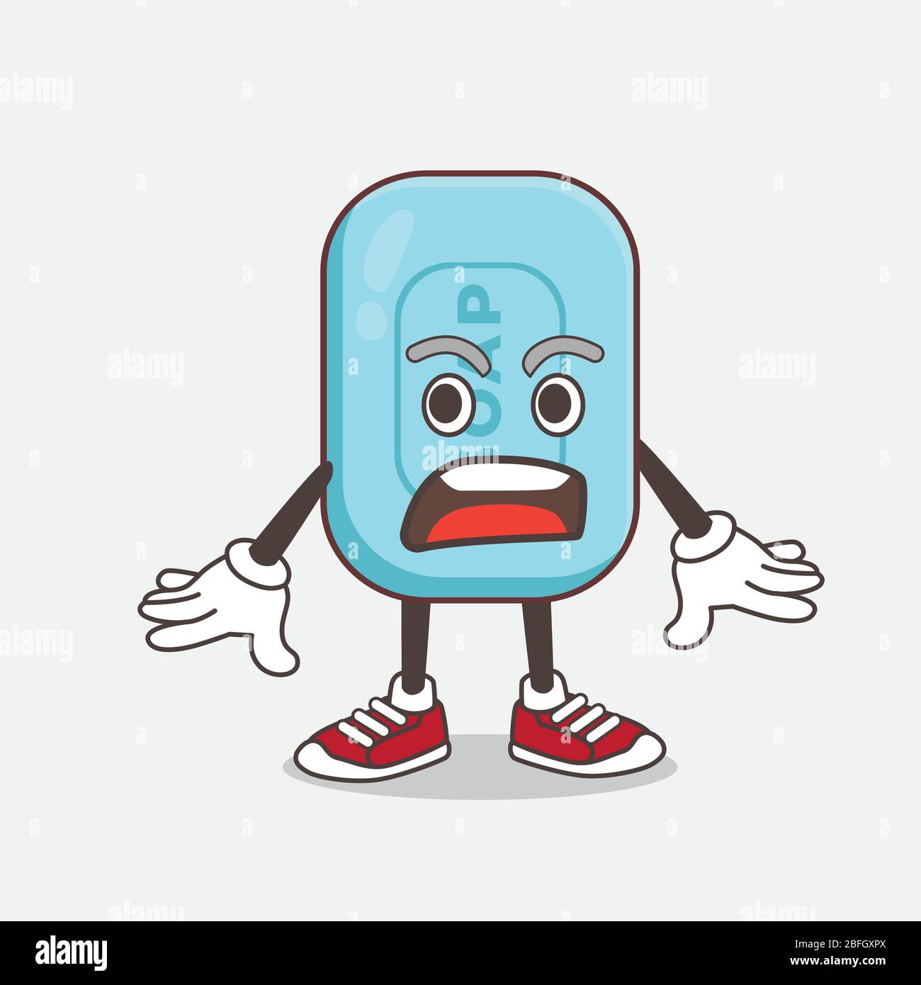 Illustration of Blue Soap Mascot Character Vector Stock Vector Image ...