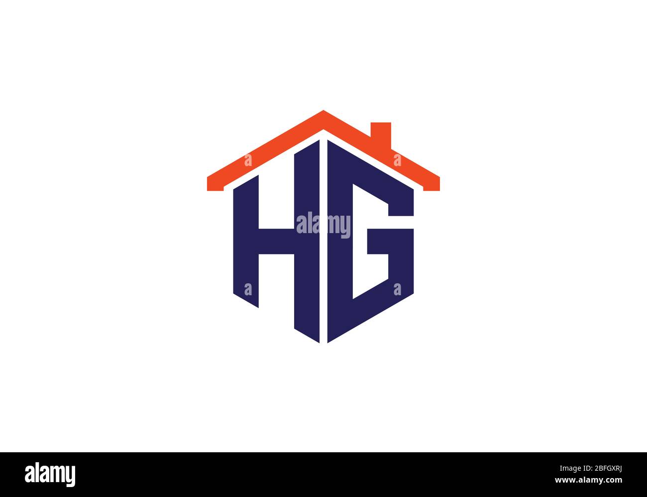 Initial Monogram Letter HG Logo Design Vector Template. HG Letter Logo ...