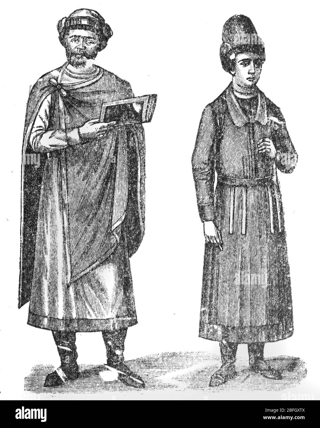 Russian prince, 11th century, illustration from book dated 1916 Stock ...