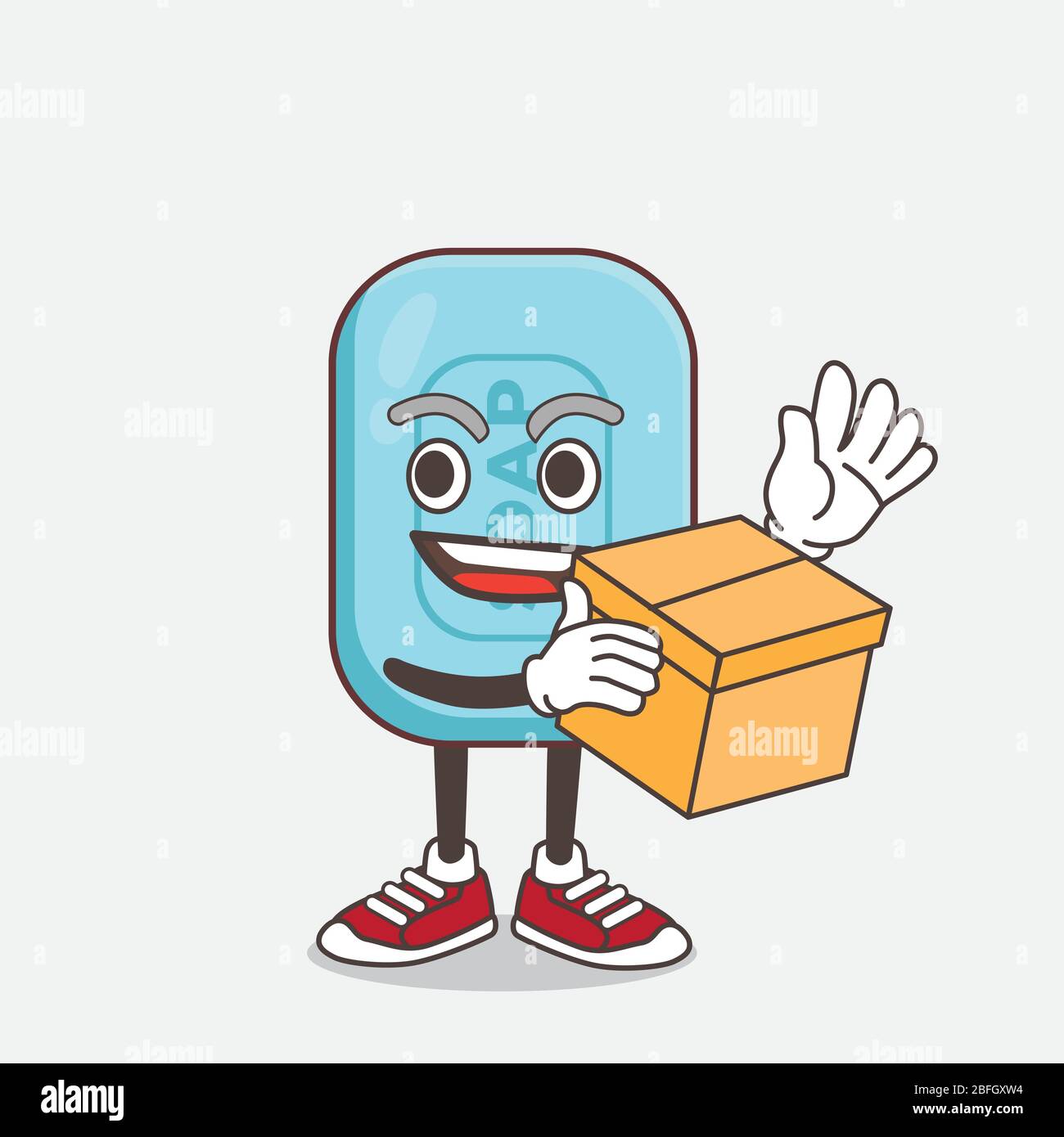 Illustration of Blue Soap Mascot Character Vector Stock Vector Image ...