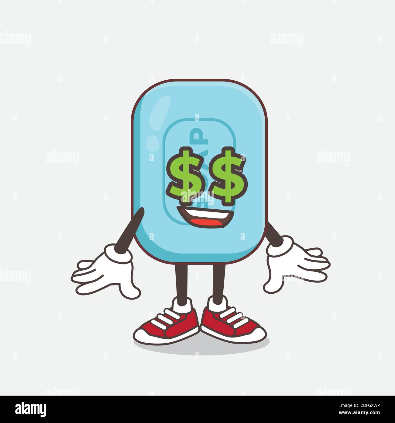 Illustration of Blue Soap Mascot Character Vector Stock Vector Image ...