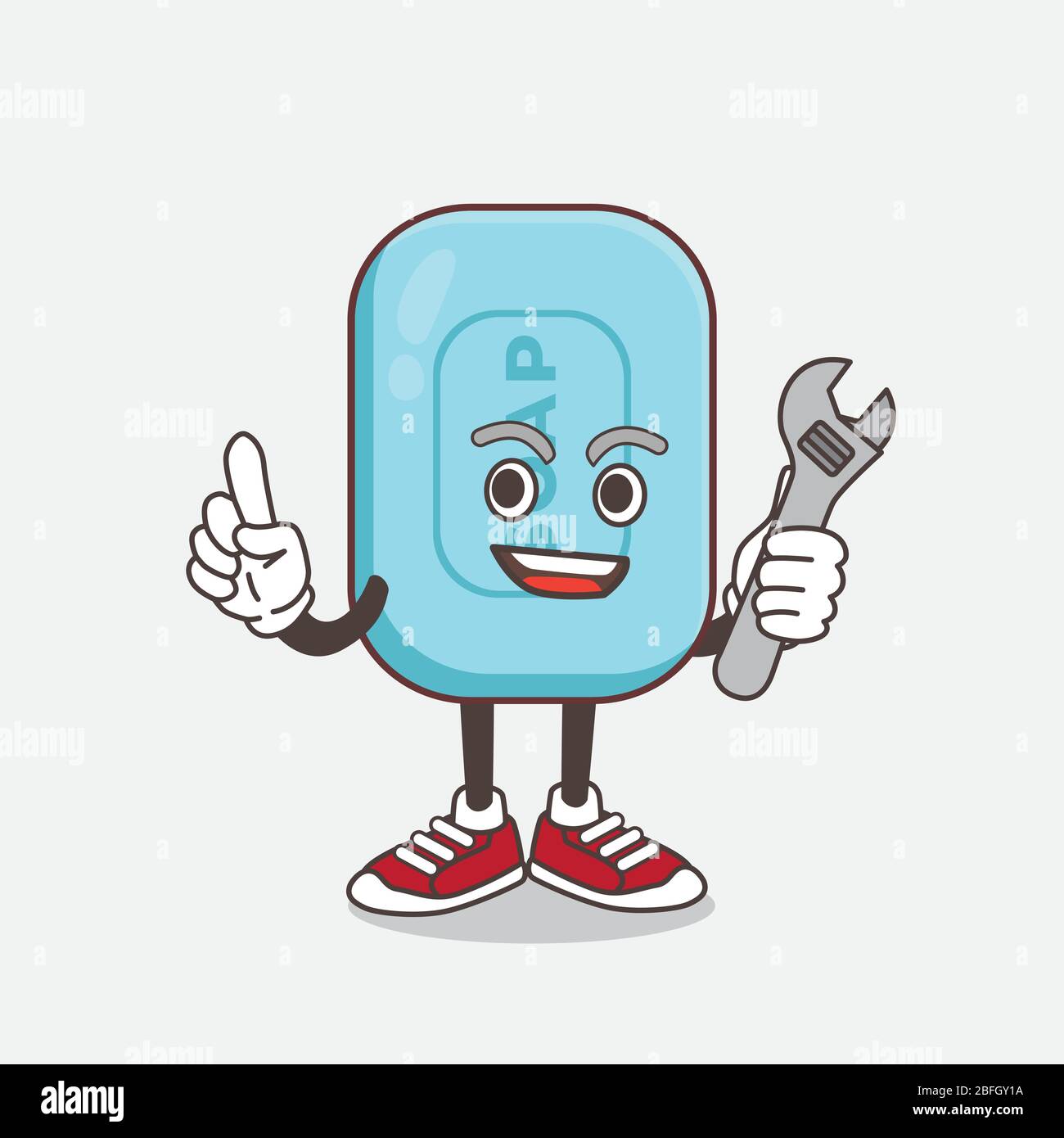 Illustration of Blue Soap Mascot Character Vector Stock Vector Image ...