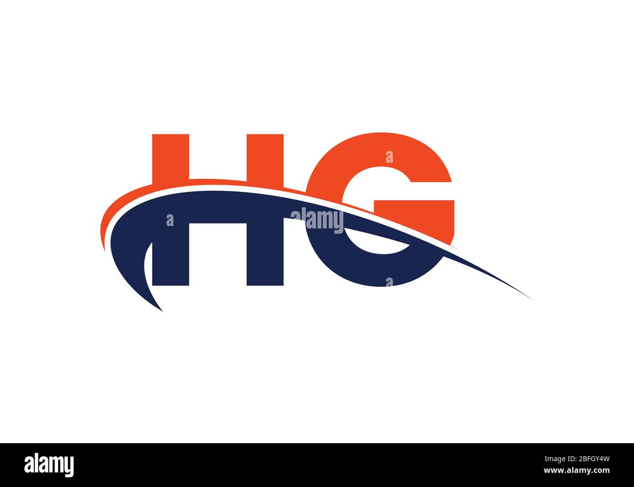 Initial Monogram Letter HG Logo Design Vector Template. HG Letter Logo ...