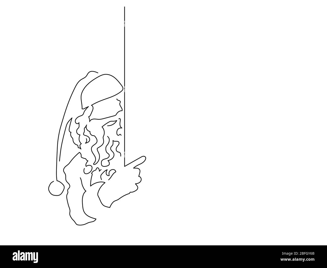 Christmas isolated line drawing, vector illustration design Stock ...