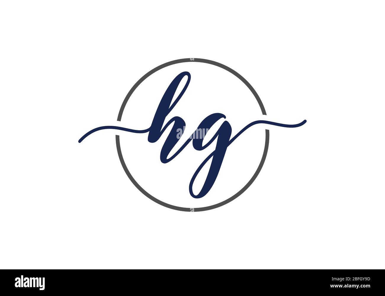 Initial Monogram Letter HG Logo Design Vector Template. HG Letter Logo ...