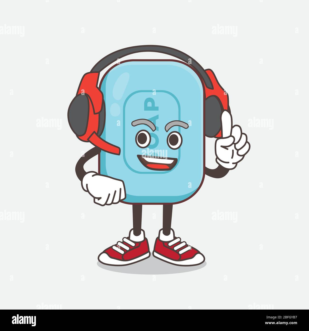 Illustration of Blue Soap Mascot Character Vector Stock Vector Image ...