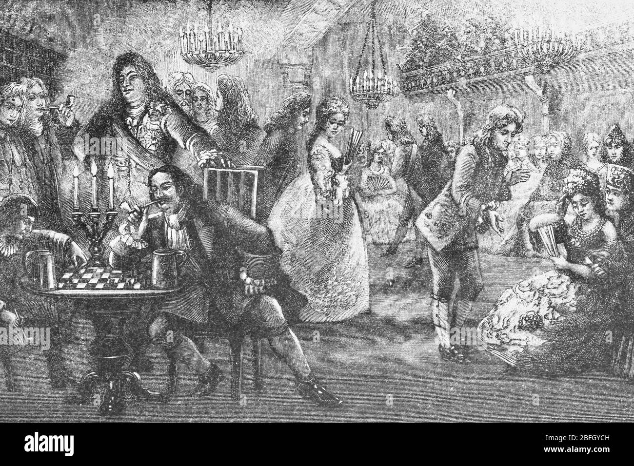 18th century engraving party hi-res stock photography and images - Alamy
