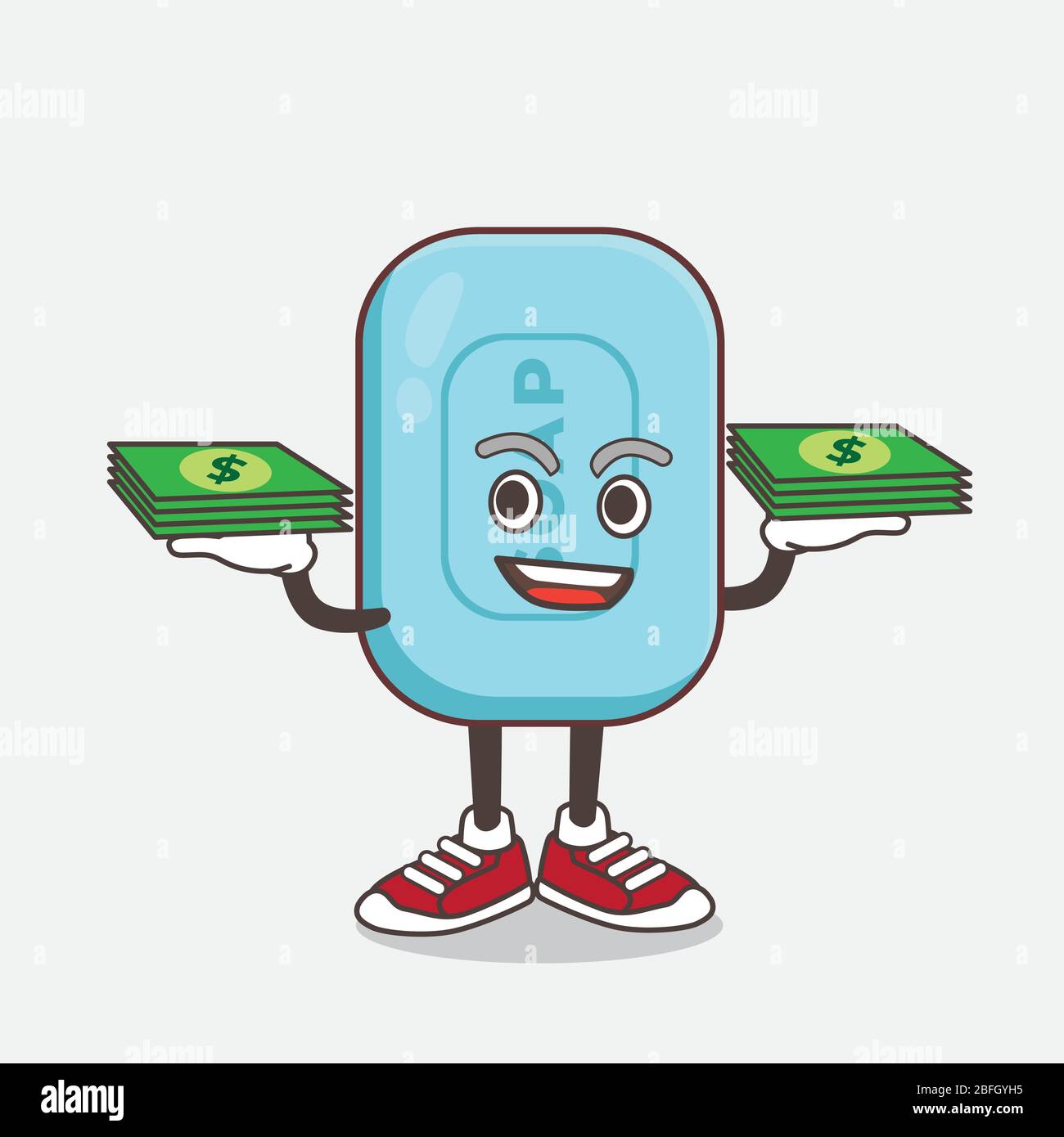 Illustration of Blue Soap Mascot Character Vector Stock Vector Image ...