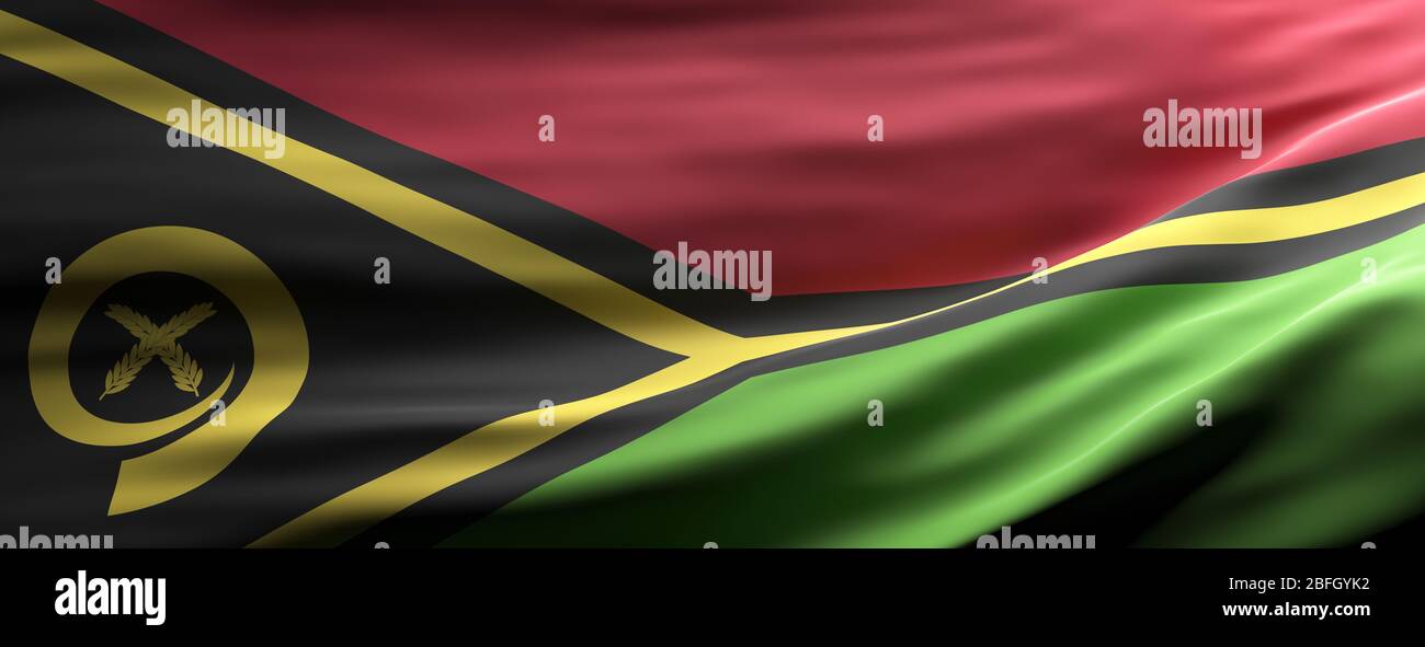 Vanuatu sign symbol, national flag waving texture background, language ...