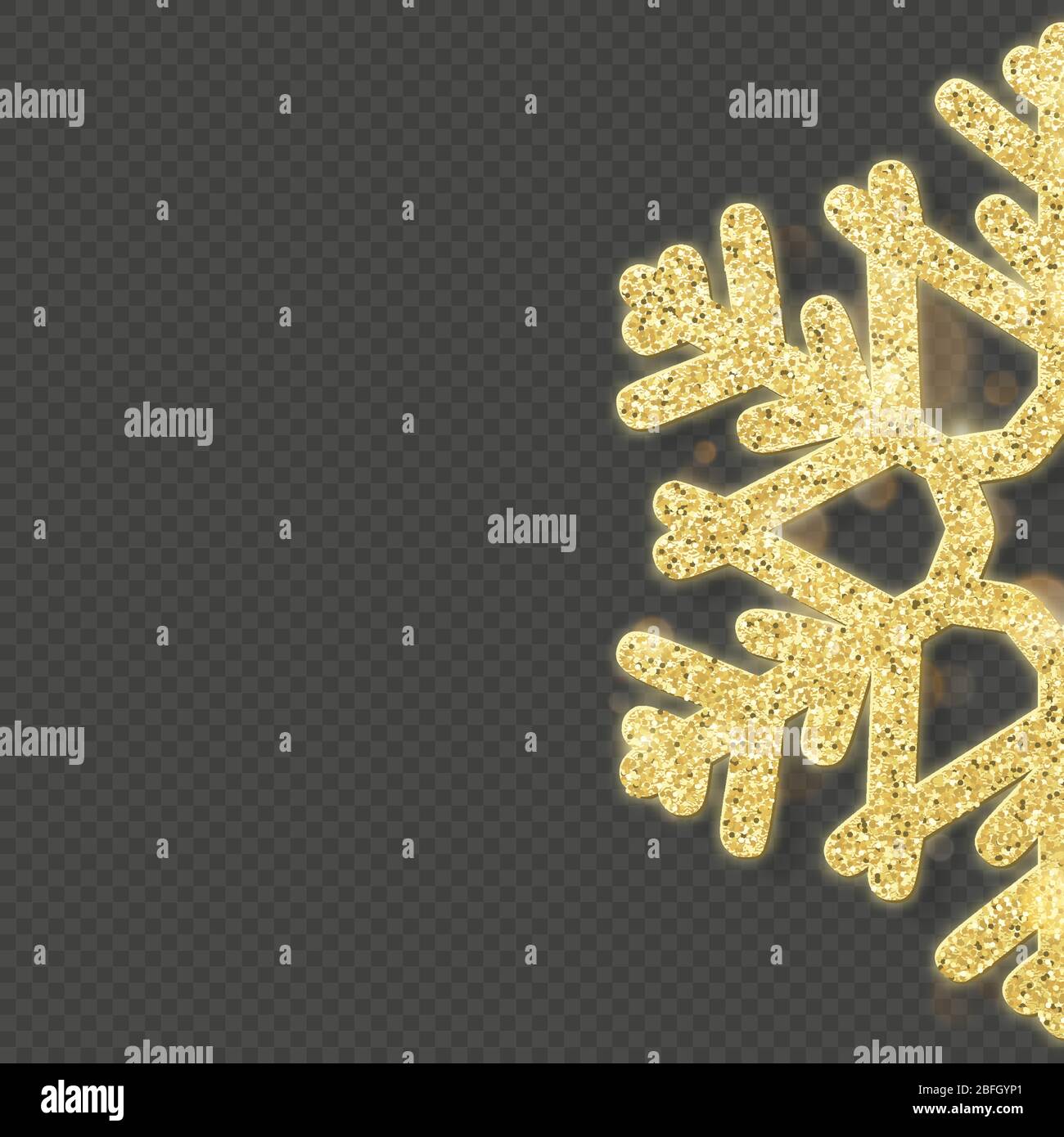 Christmas shining gold snowflake overlay object. EPS 10 Stock Vector ...
