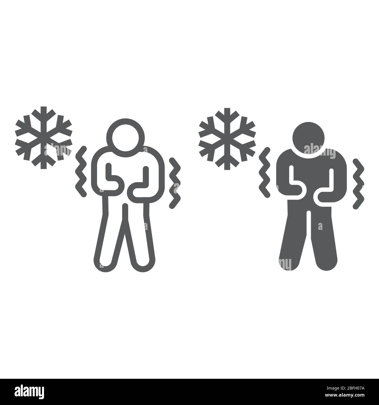 Flu symptoms black line Stock Vector Images - Alamy