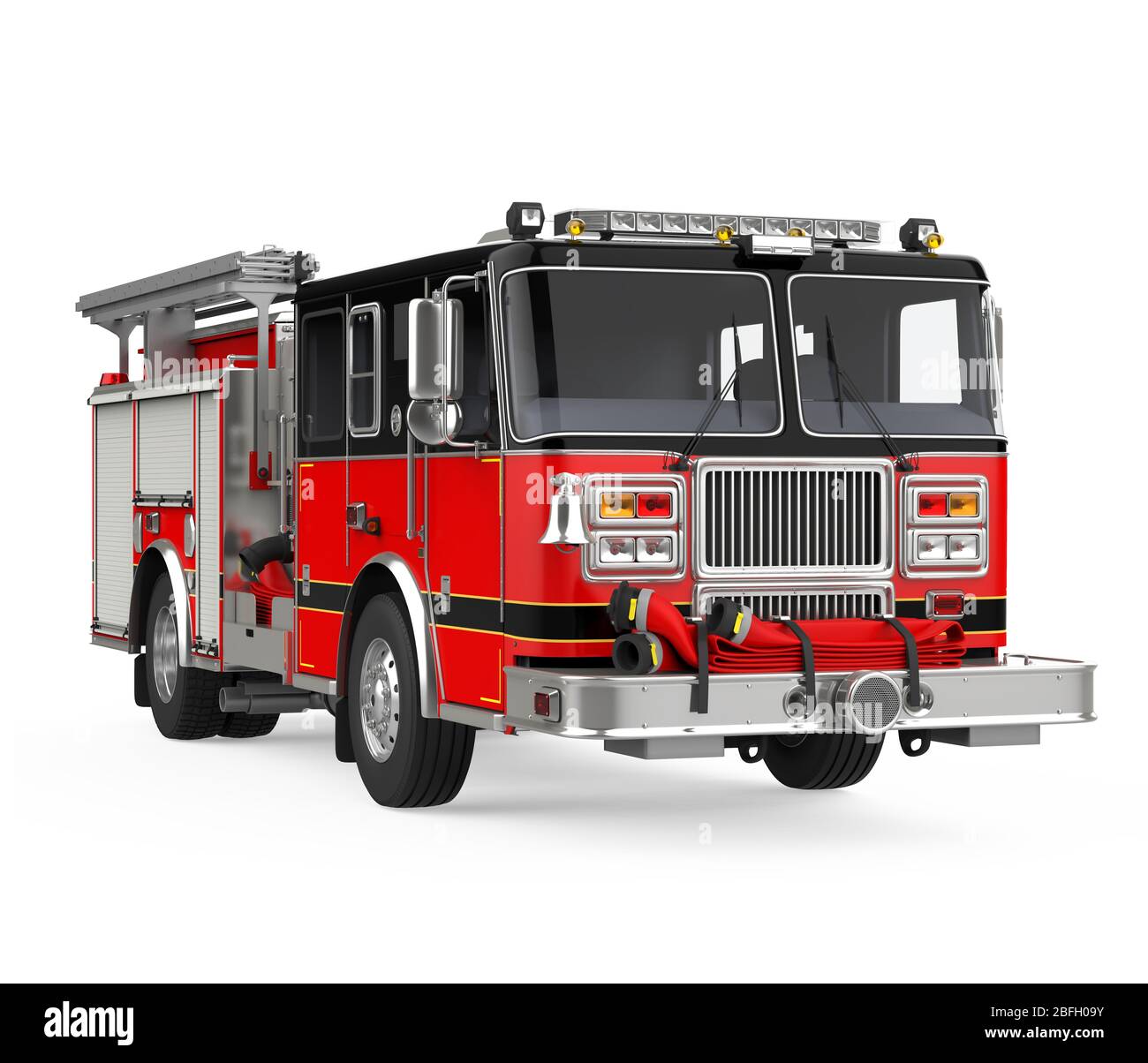 Fire Rescue Truck Isolated Stock Photo - Alamy