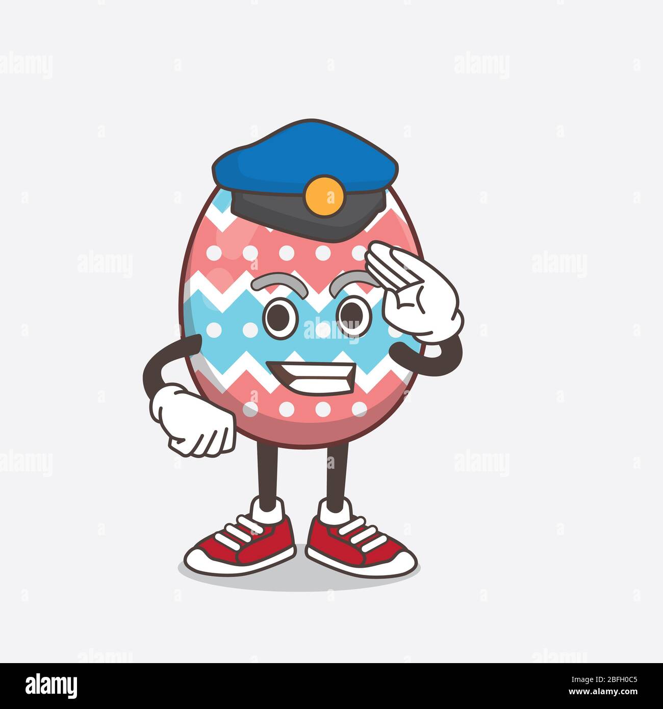 An illustration of Easter Egg cartoon mascot character working as a ...