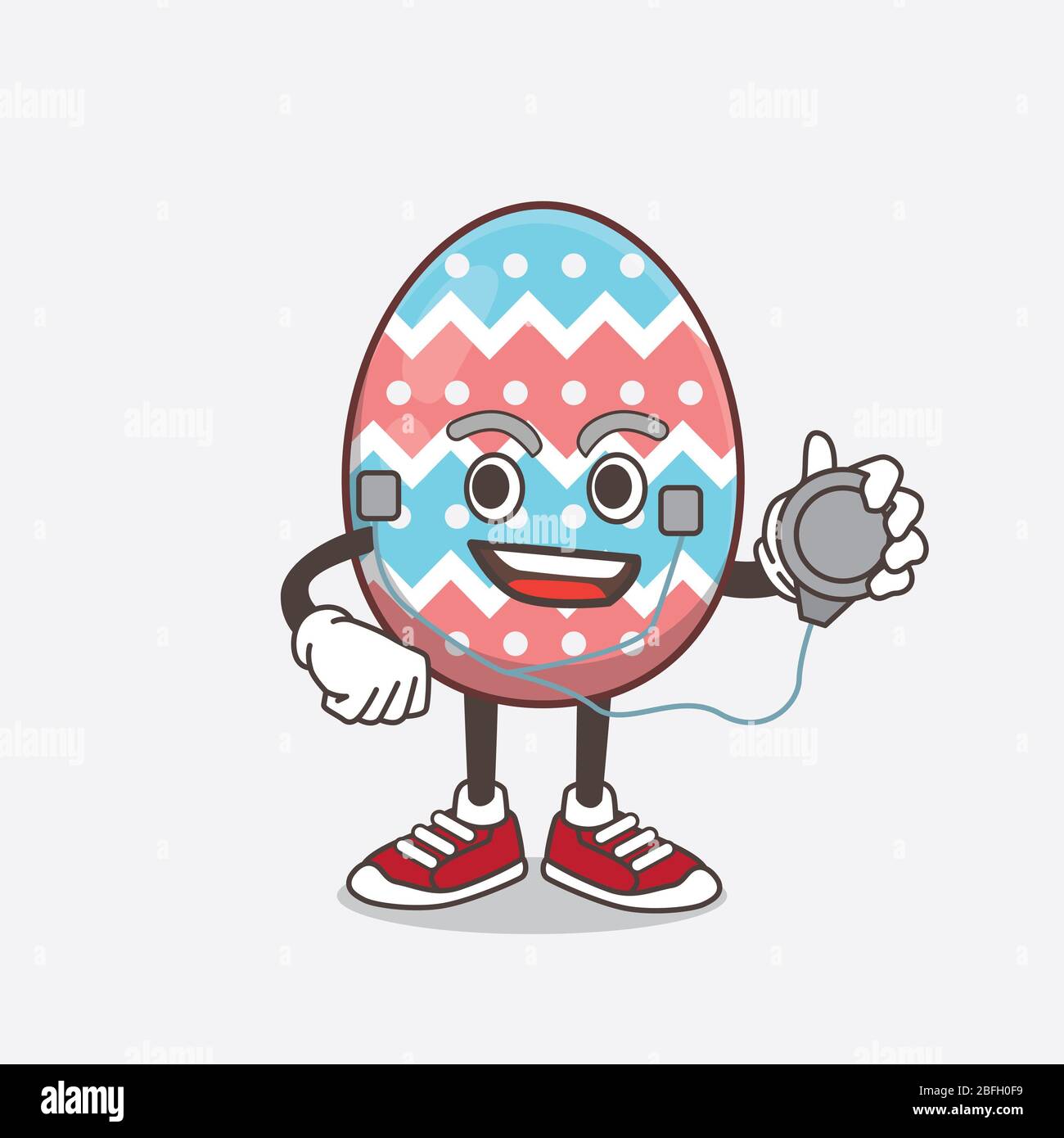 An illustration of Easter Egg cartoon mascot character as a Doctor ...