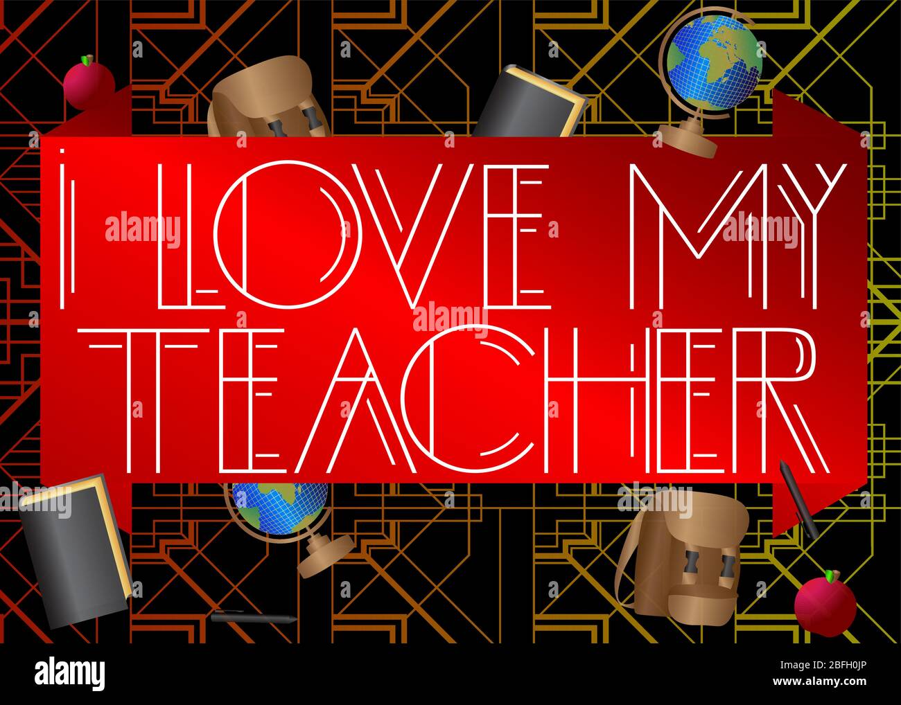 Teacher day card Stock Vector Images - Alamy