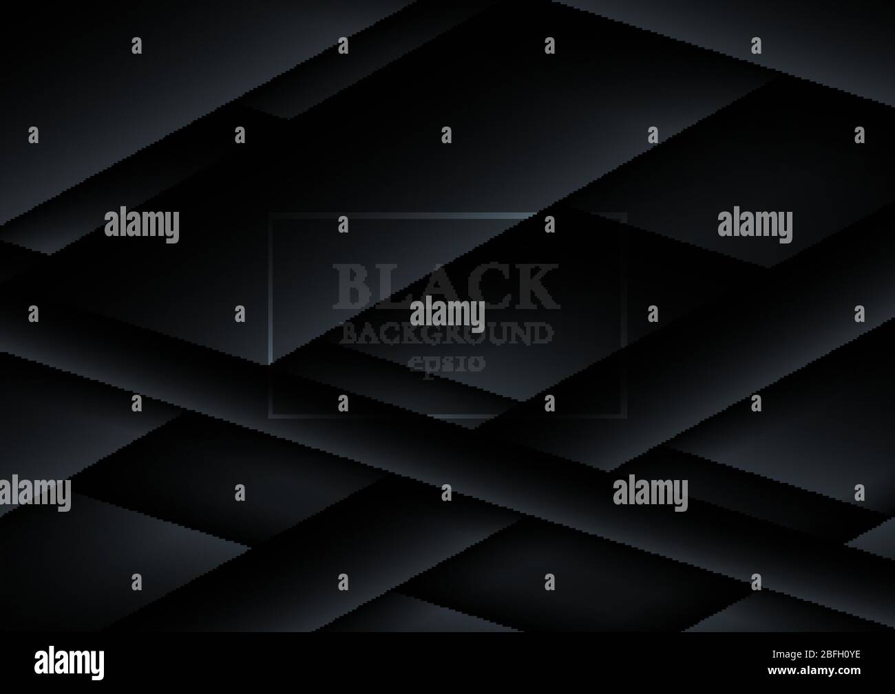 Abstract 3D black paper cut overlapping layers on dark background ...