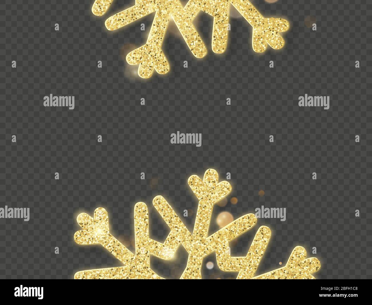 Christmas shining gold snowflake overlay object. EPS 10 Stock Vector ...