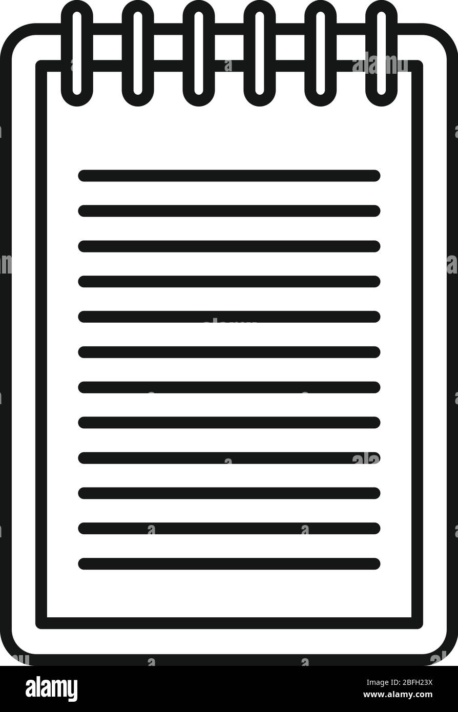 Sketch Notebook Icon Outline Sketch Notebook Vector Icon For Web Design Isolated On White