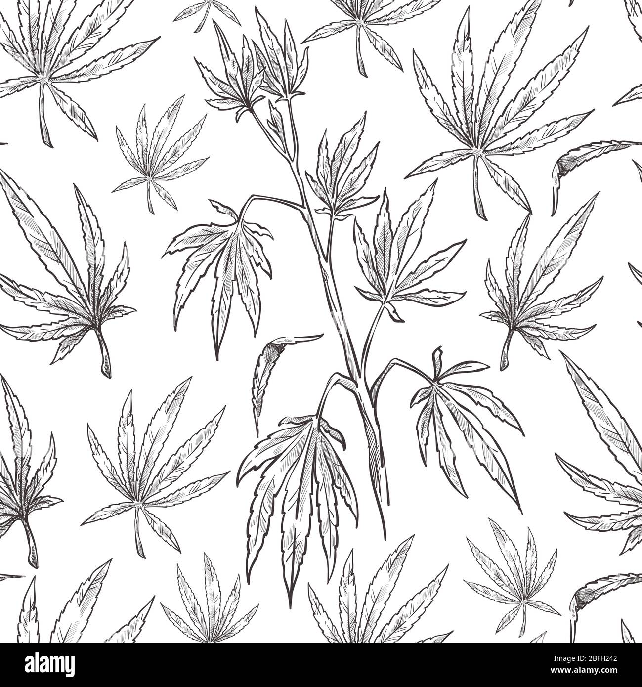 Cannabis leaf pattern vector Cut Out Stock Images & Pictures - Alamy