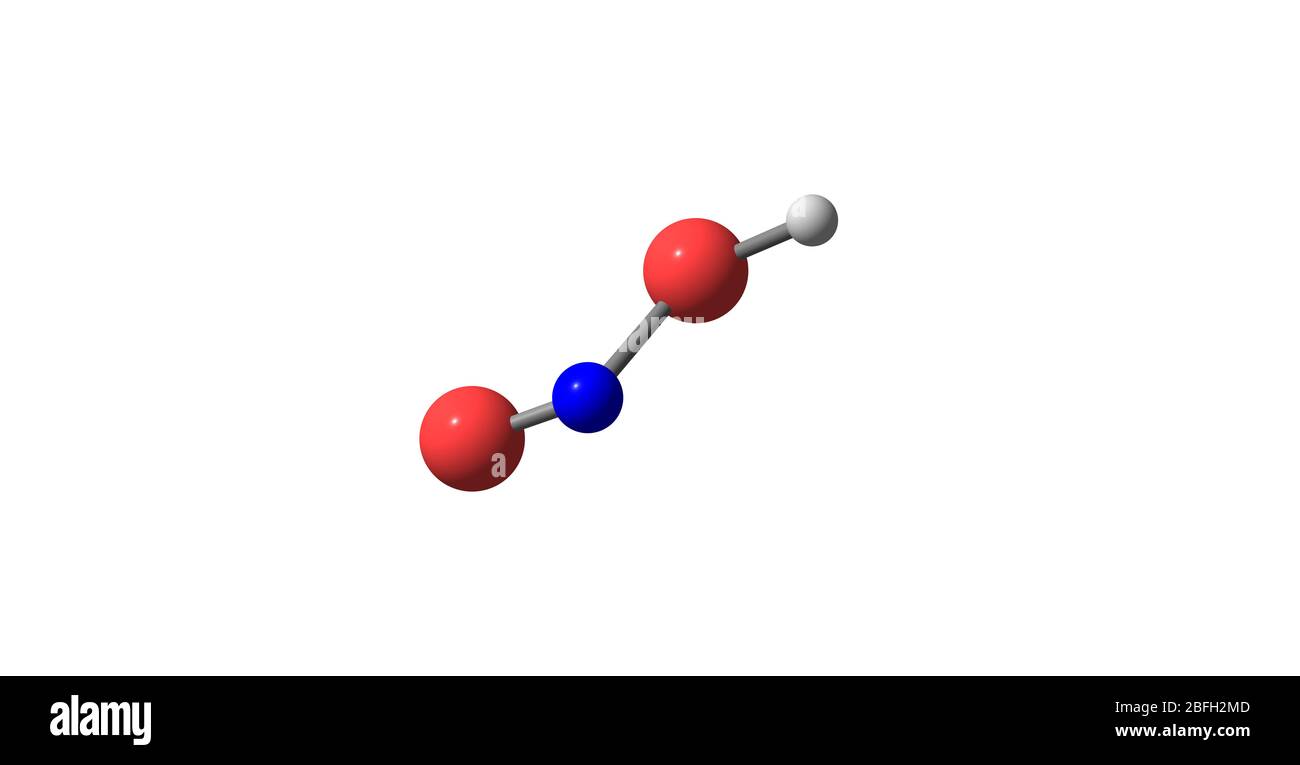 Nitrous acid hno2 molecule Cut Out Stock Images & Pictures - Alamy