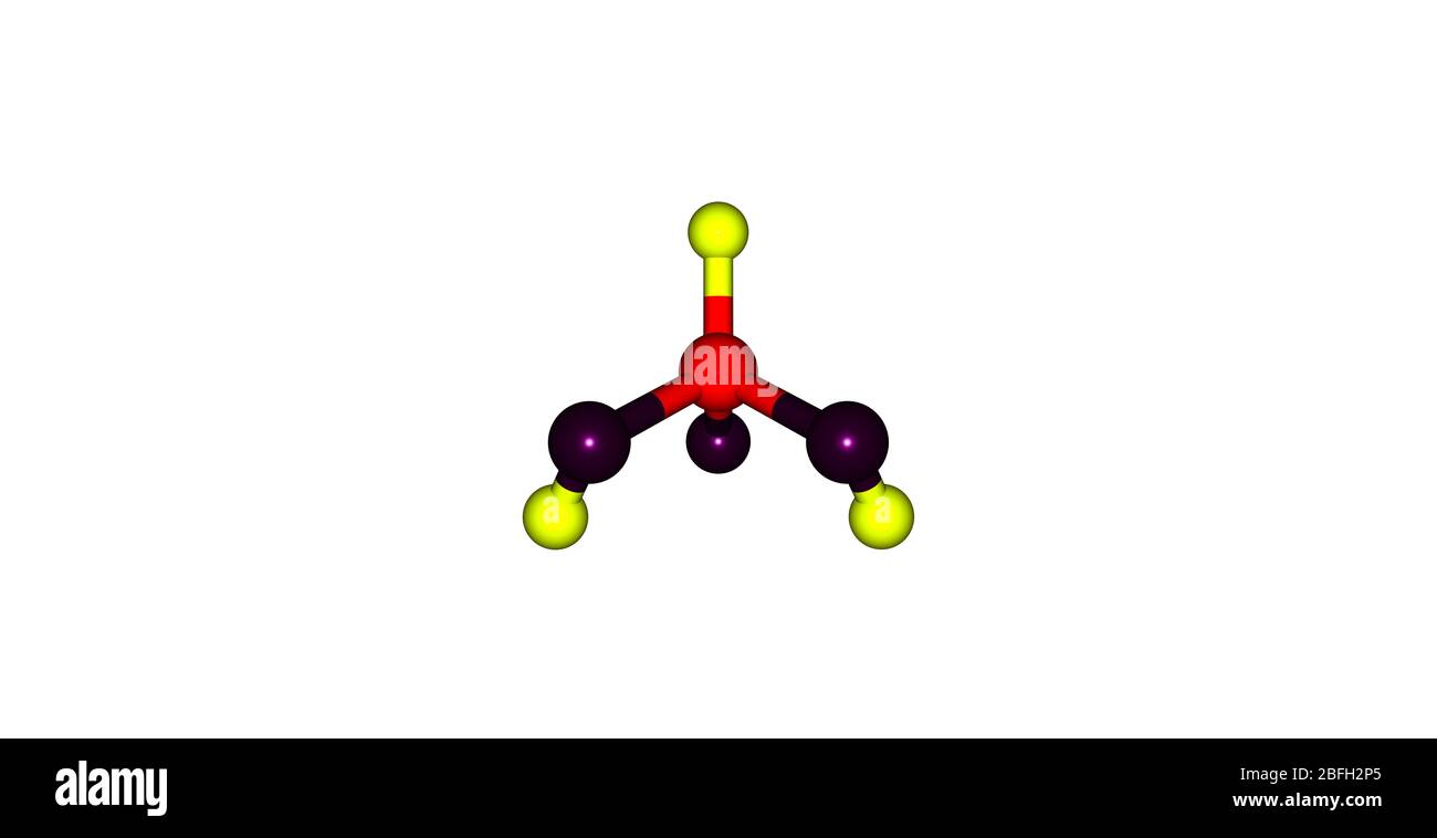 3D illustration of Phosphorous acid. It is the compound described by ...