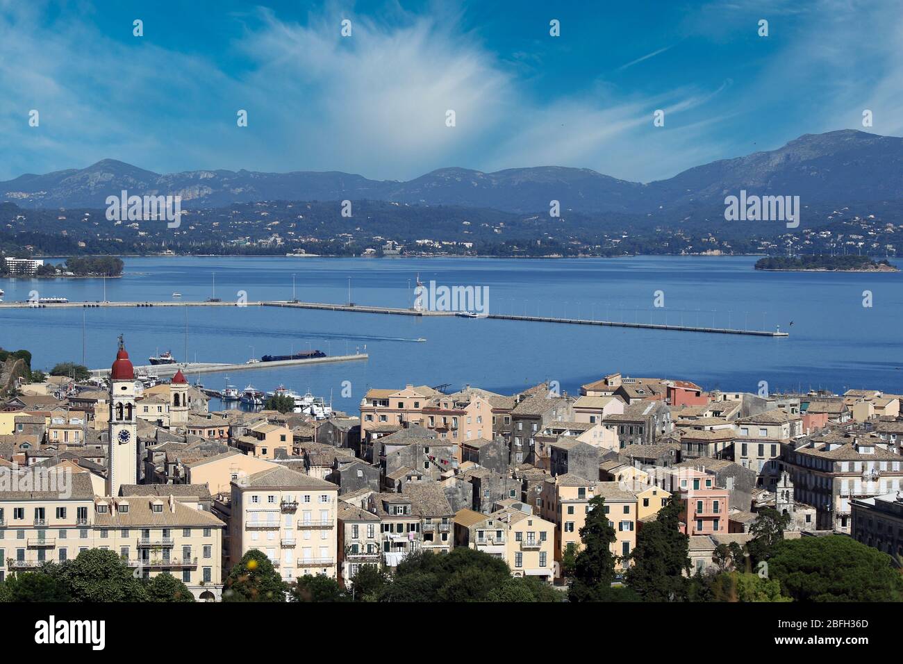 Corfu town Kerkyra cityscape Greece Stock Photo - Alamy