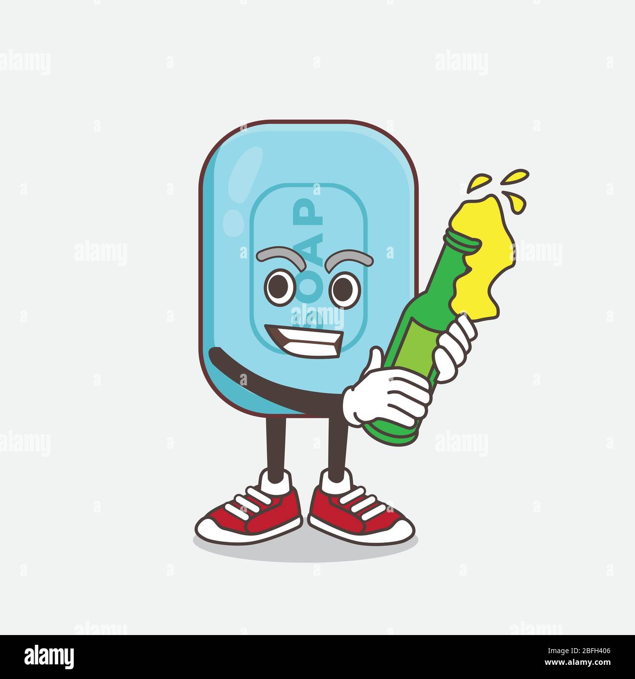 Illustration of Blue Soap Mascot Character Vector Stock Vector Image ...