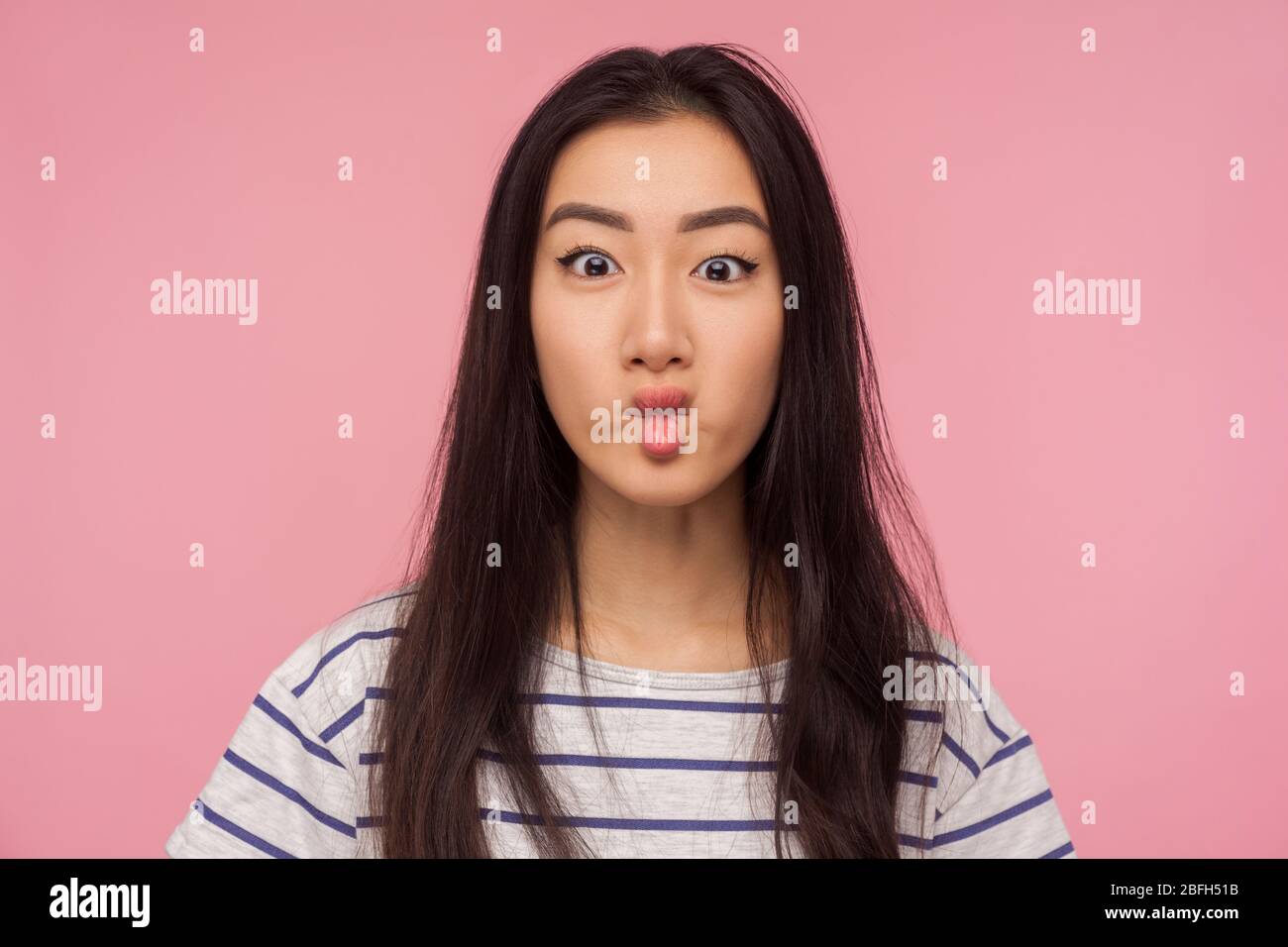Girl making goofy face hi-res stock photography and images - Alamy