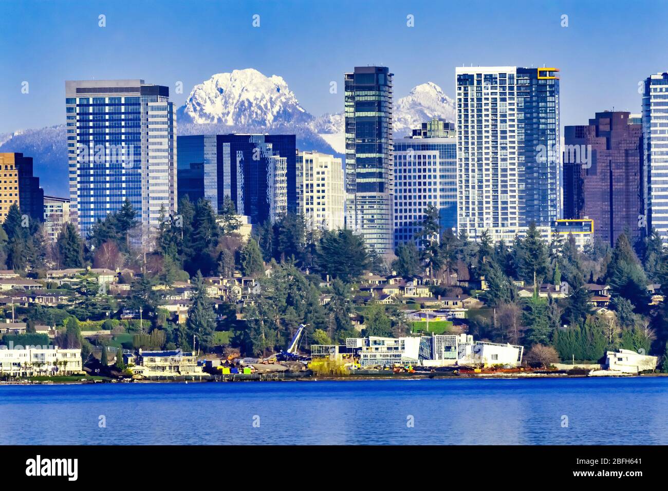 High Rise Buildings Houses Residential Neighborhoods Lake Washington ...