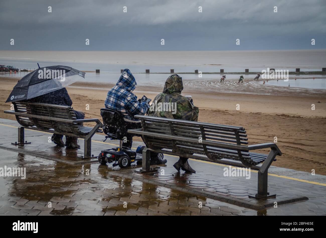 Rainy day at the seaside Stock Photo - Alamy