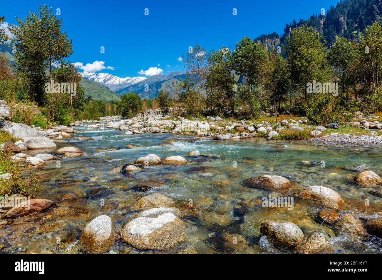 Beas River in Kullu Valley, Himachal Pradesh, India Stock Photo - Alamy