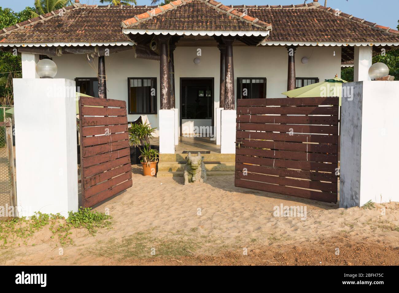 Mararikulam, Kerala - January 5, 2019: Beach side villas in Marari ...