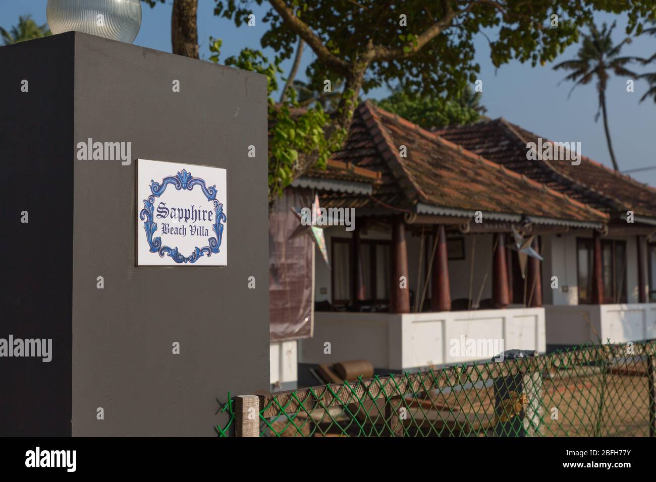 Mararikulam, Kerala - January 5, 2019: Beach side villas in Marari ...