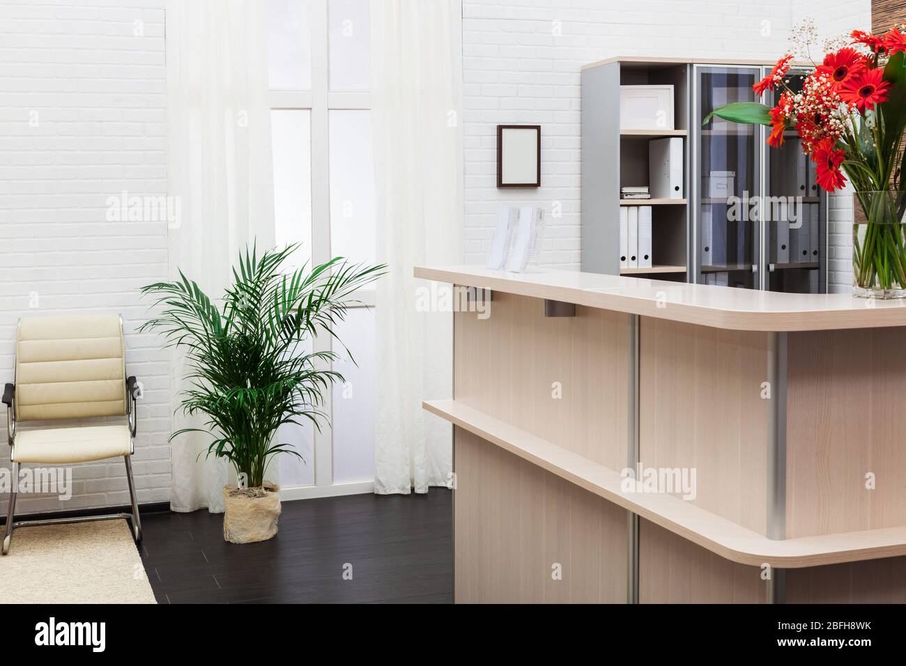 new reception in a modern office Stock Photo - Alamy