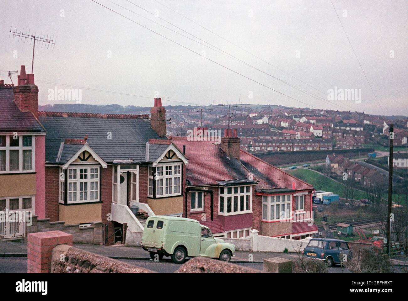 houses at Barnett Road, April 1979, Brighton, England, Great Britain ...