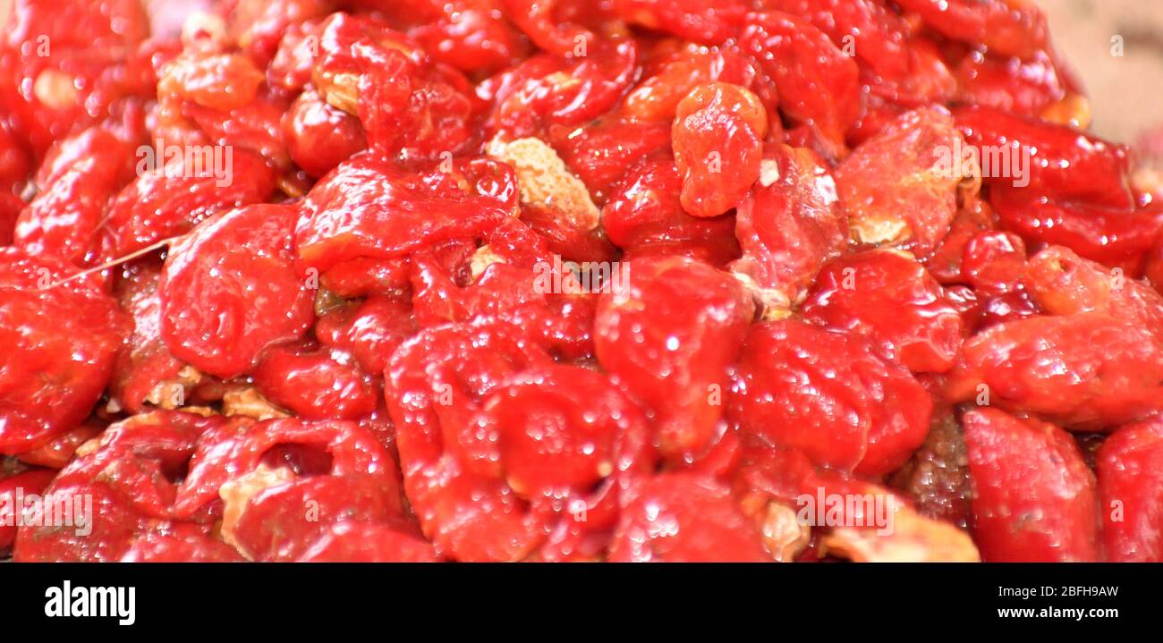 jelly fruit or red color jelly fruit in india Stock Photo - Alamy