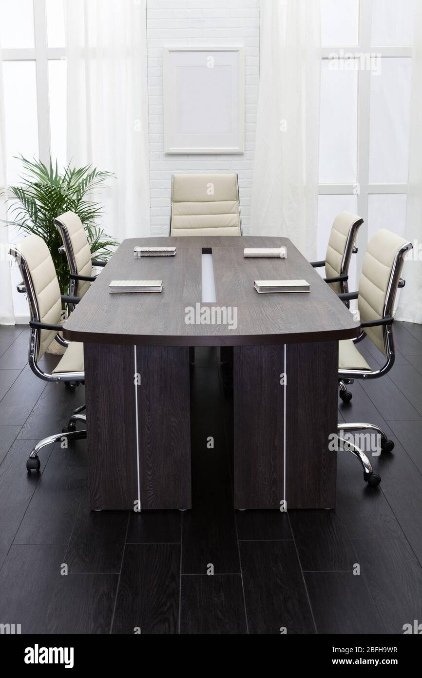 conference table in a modern office Stock Photo - Alamy
