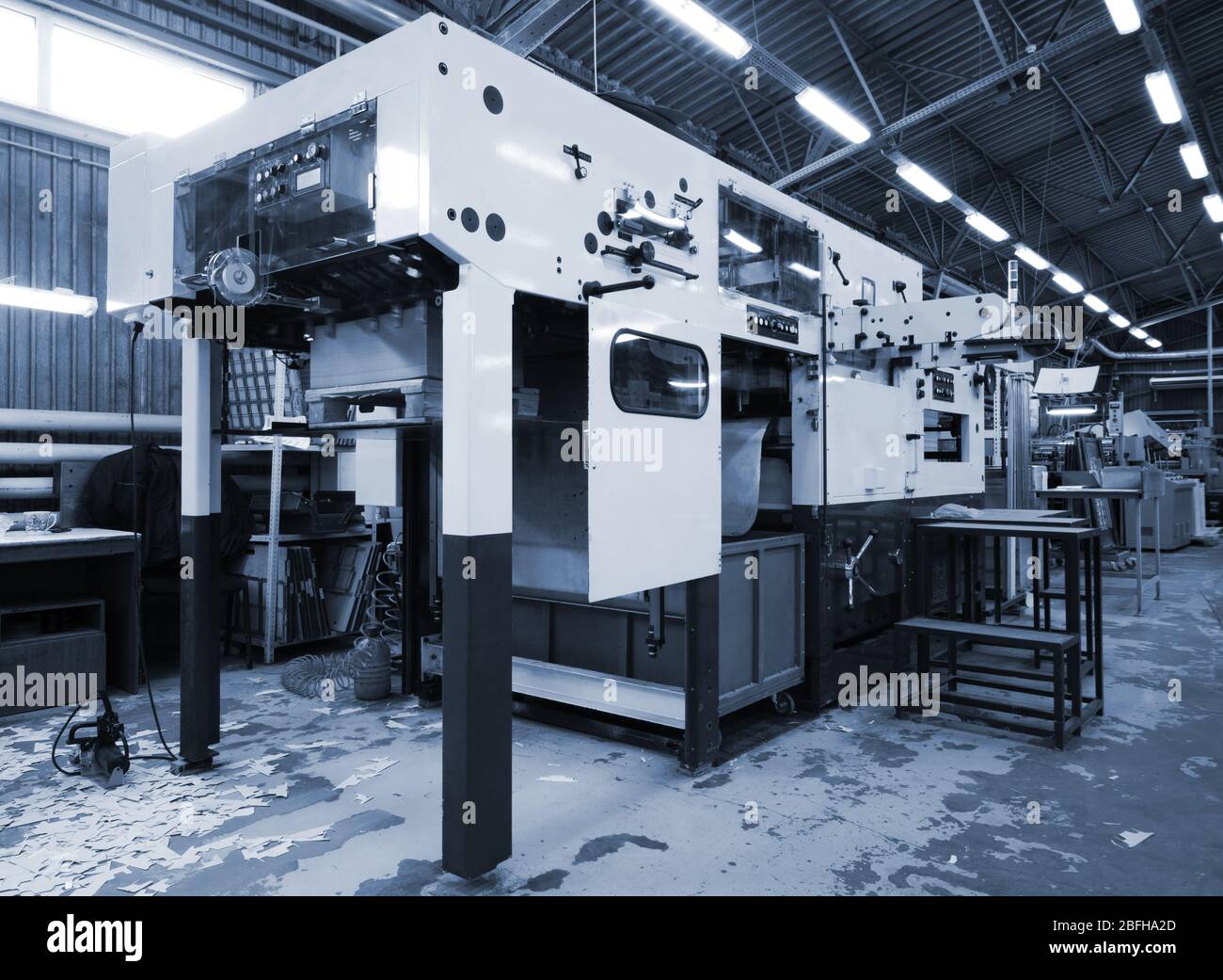 equipment for a print in a modern printing house Stock Photo - Alamy