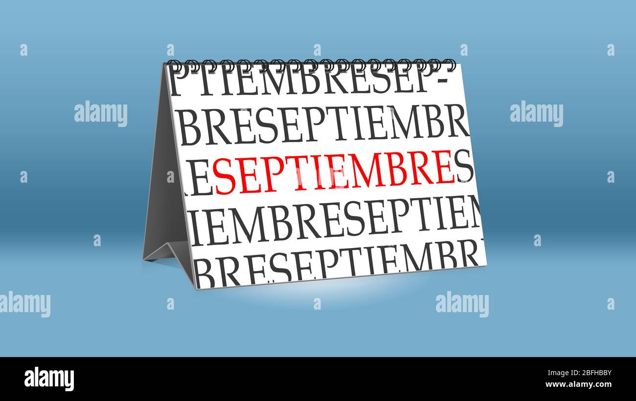 September sheet in english calendar hi-res stock photography and images ...