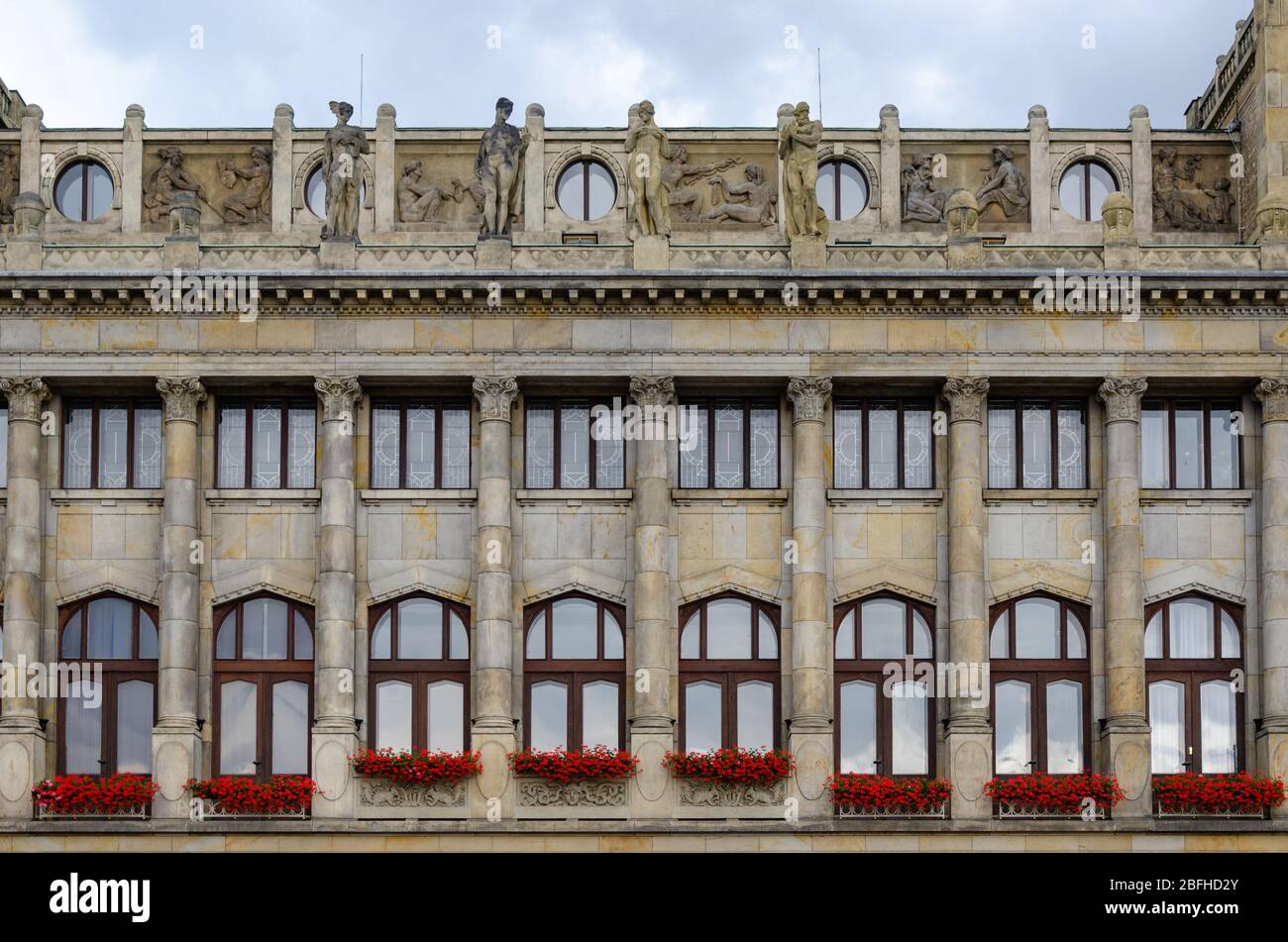 Beautiful facade of a building in Prague, Czech Republic Stock Photo ...