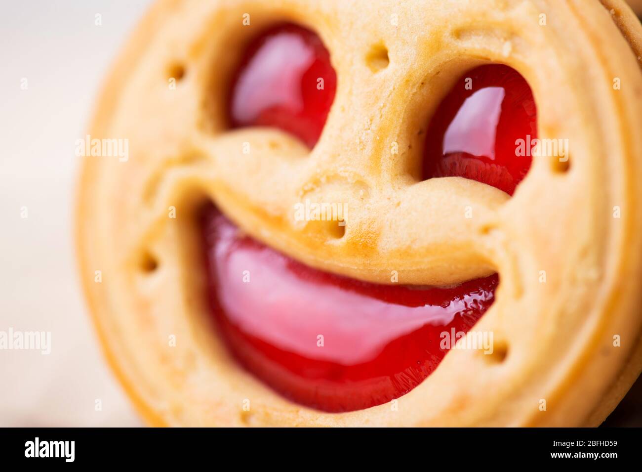Round jam biscuit smiling face hi-res stock photography and images - Alamy