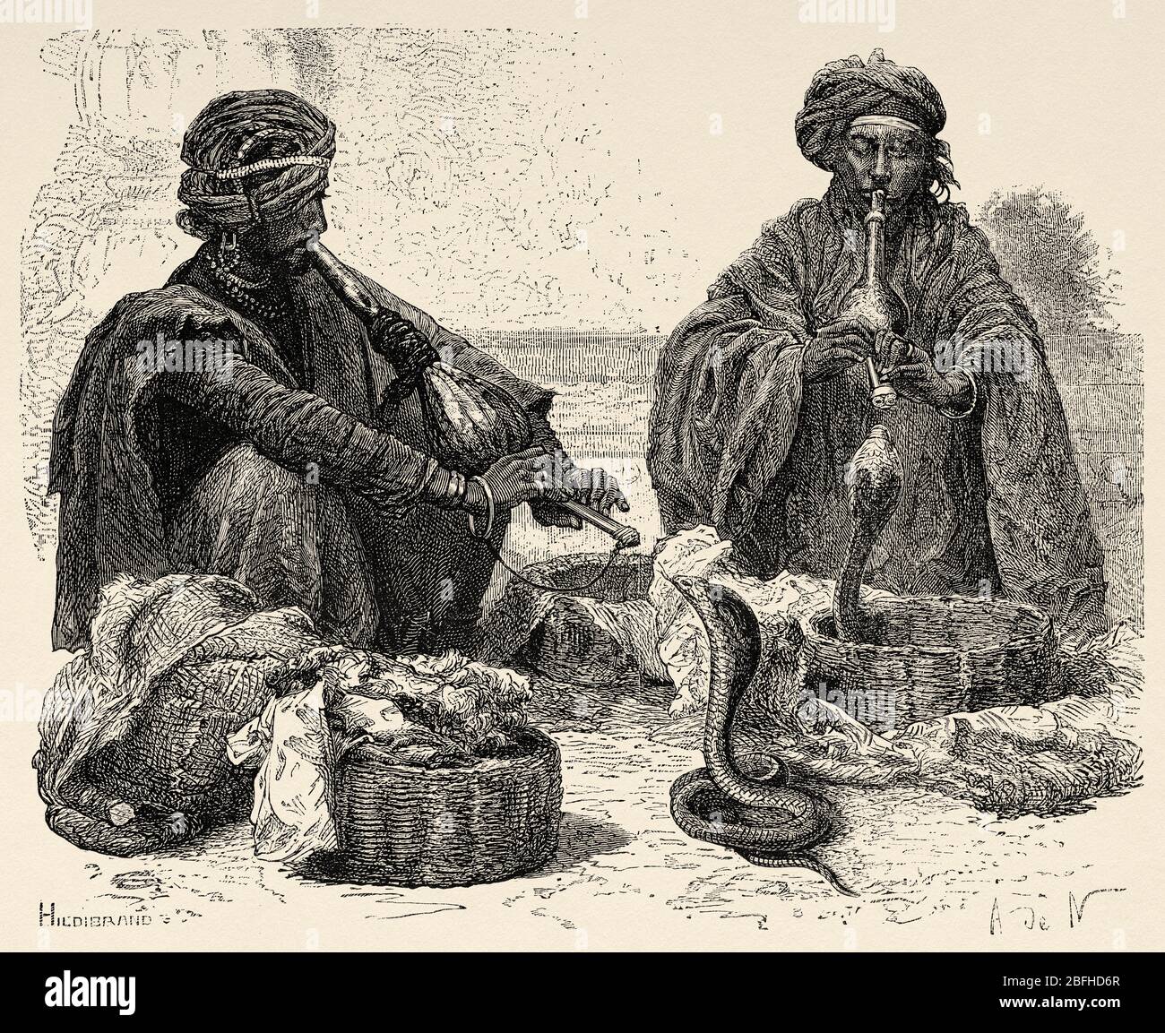 Snake charmer illustration hi-res stock photography and images - Alamy