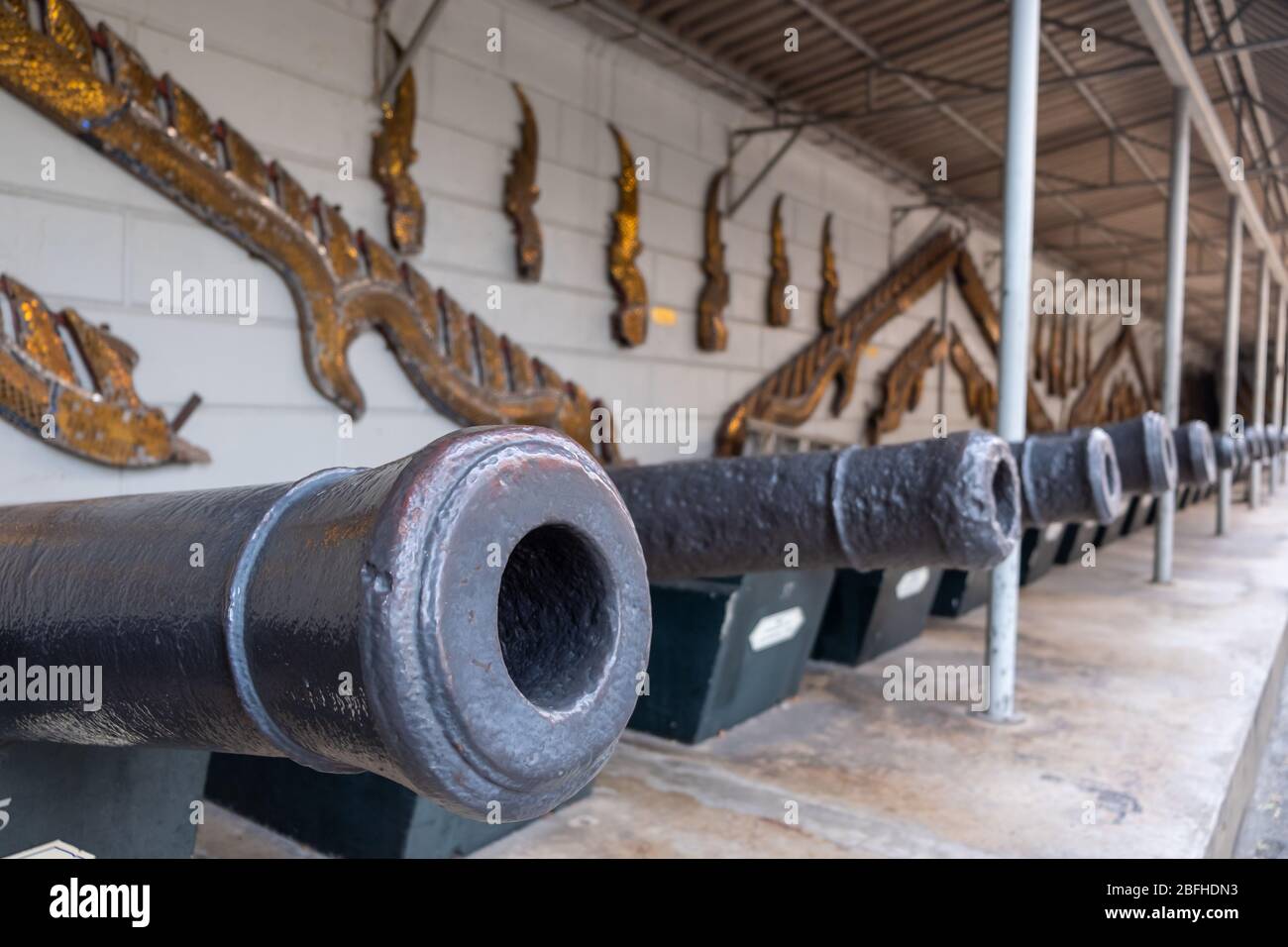 old military cannon front view Stock Photo - Alamy