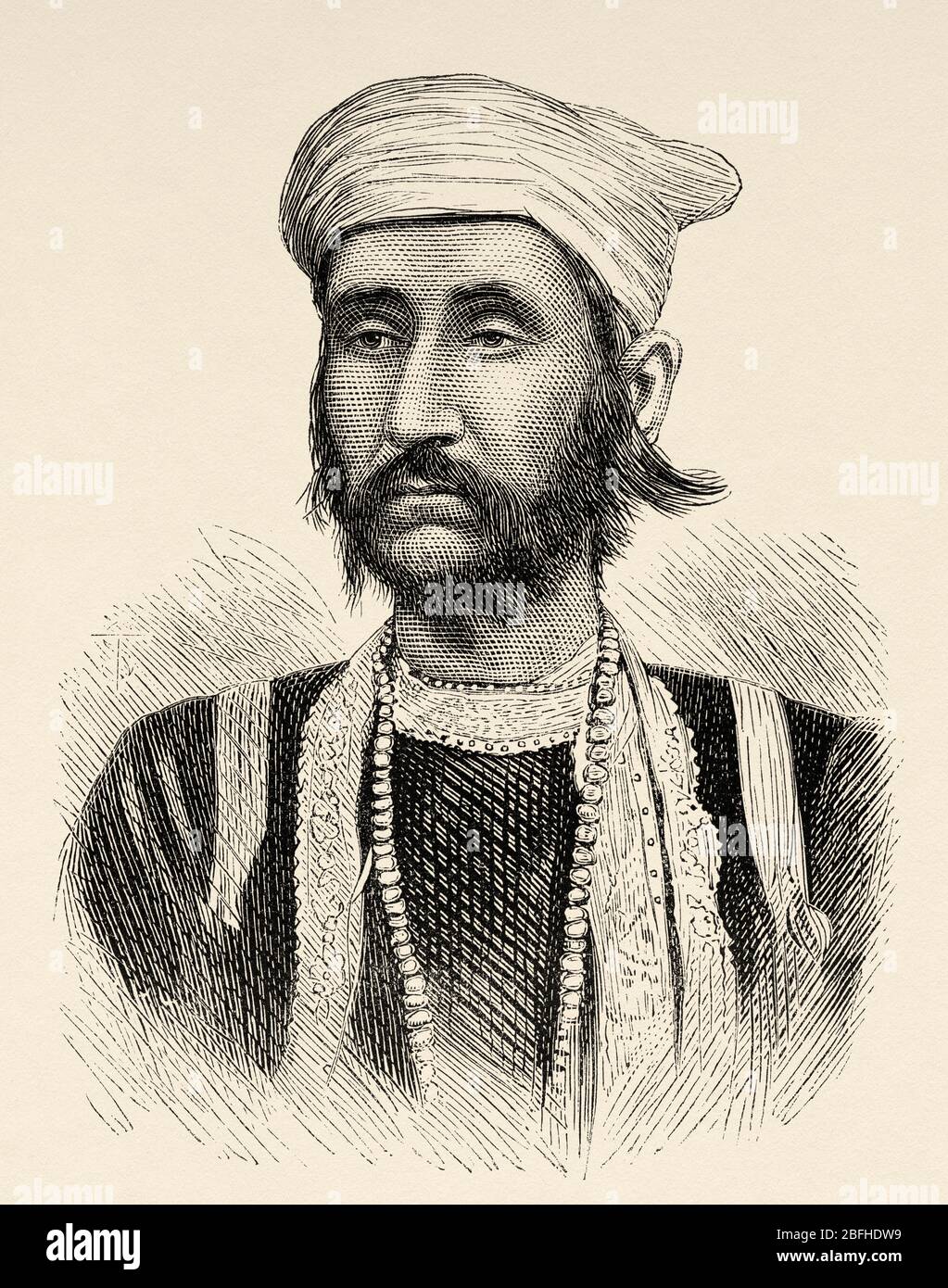 Indian nawab engraved hi-res stock photography and images - Alamy